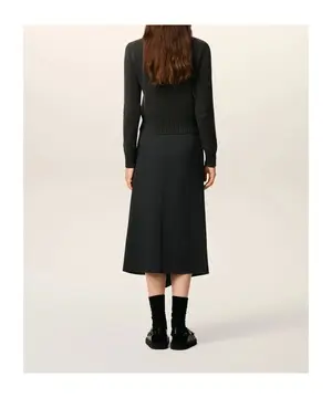 AMI Paris Midi Wrapped Skirt - Anthracite