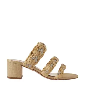 AQUAZZURA 50mm Costiera Crystal Mules