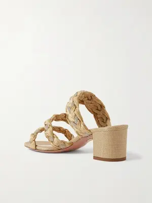 AQUAZZURA 50mm Costiera Crystal Mules