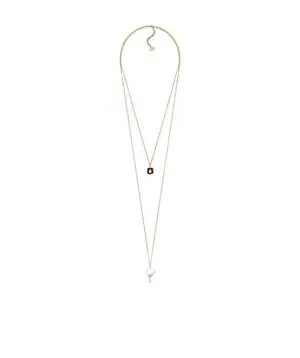 Dior Jardin D'hiver Multi-chain Necklace With Pearl And Ladybug Pendant