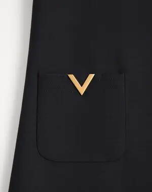 Valentino Garavani Crepe Couture Short Sleeve Dress