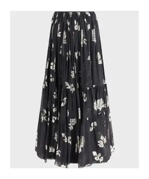 Chloé Floral Pattern Midi Skirt