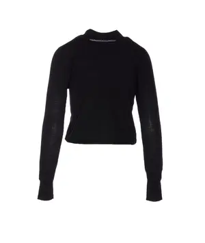 Patrizia Pepe Buttoned Collared Cropped Cardigan