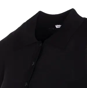 Patrizia Pepe Buttoned Collared Cropped Cardigan