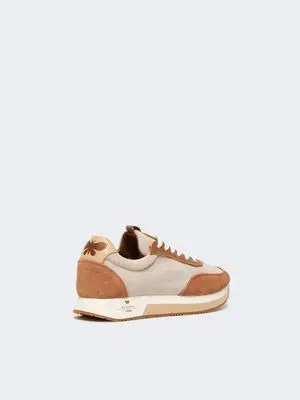 Max Mara Technical Fabric Low-top Sneakers With Embroidered Butterfly Logo
