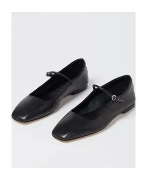 AeydĒ Uma Square-toe Mary Jane Flats - Black