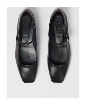 AeydĒ Uma Square-toe Mary Jane Flats - Black
