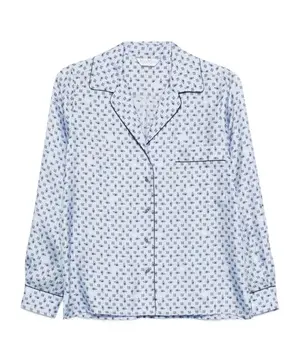 Max Mara Disco Printed Pajama Shirt - Blue