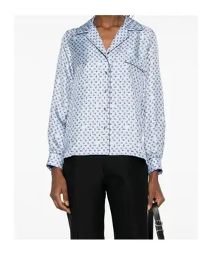 Max Mara Disco Printed Pajama Shirt - Blue