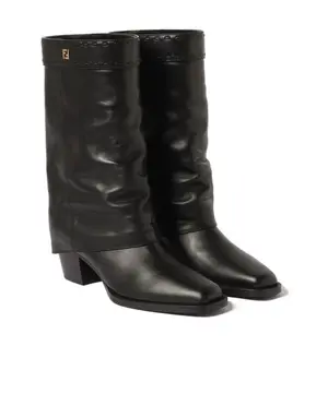 Fendi Square-toe Mid-heel Boots