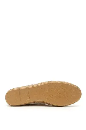 Saint Laurent Logo Embroidered Espadrilles - Black