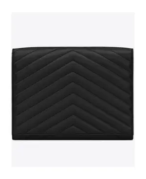 Saint Laurent Cassandre Matelassé Flap Pouch - Black
