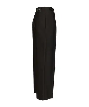 Loewe Belted Wool And Silk Trousers
