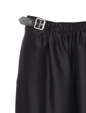 Loewe Belted Wool And Silk Trousers
