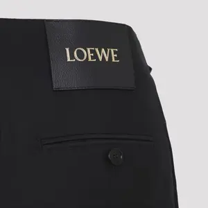 Loewe Belted Wool And Silk Trousers
