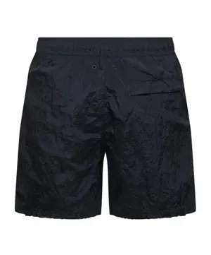 Stone Island Logo Patch Swim Shorts - Blue