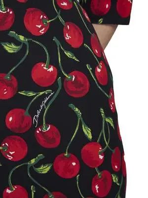 Dolce & Gabbana Cherry Print Midi Dress