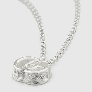 Gucci Gg Marmont Pendant Necklace - Silver