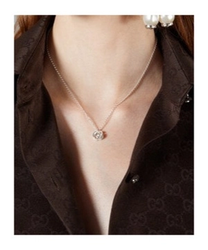 Gucci Gg Marmont Pendant Necklace - Silver