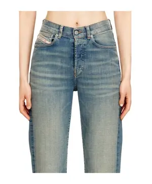 DIESEL® Logo Patch Straight Leg Jeans