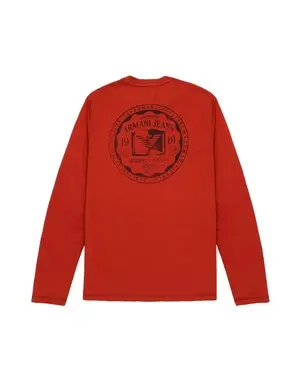Emporio Armani Logo Details Long-sleeved T-shirt - Red
