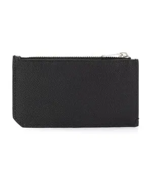 Saint Laurent Fragment Zipped Card Case - Black