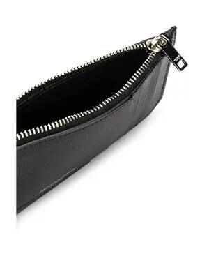 Saint Laurent Fragment Zipped Card Case - Black