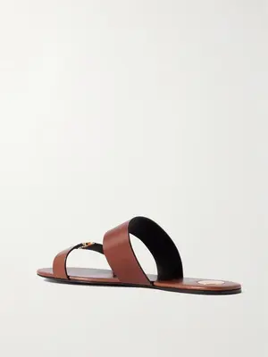 Saint Laurent Babylone Logo Strap Flat Sandals