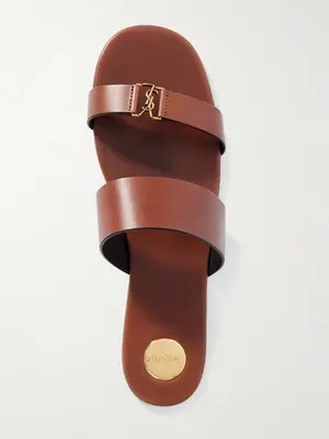 Saint Laurent Babylone Logo Strap Flat Sandals