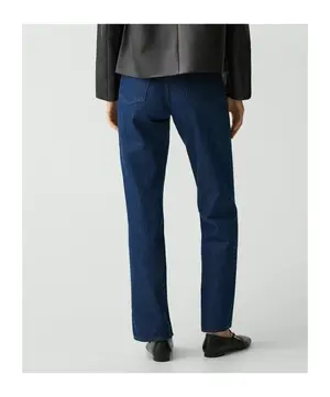 Theory High-waisted Straight Leg Trousers In Relaxed Denim