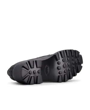 TOD'S Logo Buckle Almond Toe Loafers