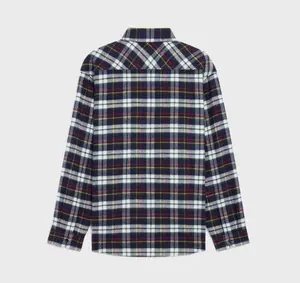 Celine Relaxed Shirt In Brushed Checked Wool
