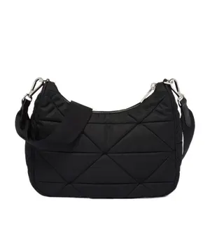 Prada Quilted Logo Shoulder Bag - Black