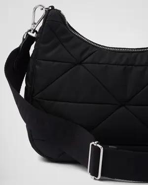 Prada Quilted Logo Shoulder Bag - Black