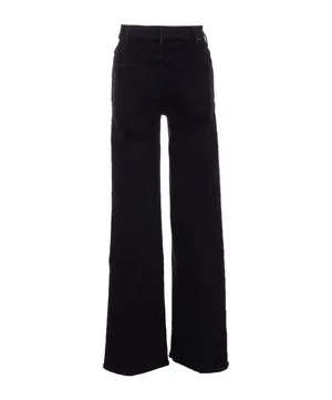 MOTHER Belt Loop Wide Leg Jeans - Black