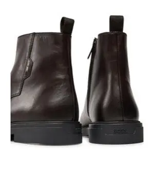 Hugo Boss Round Toe Zip Up Ankle Boots