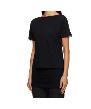 MAISON MARGIELA Lace Trimmed Brocade Top