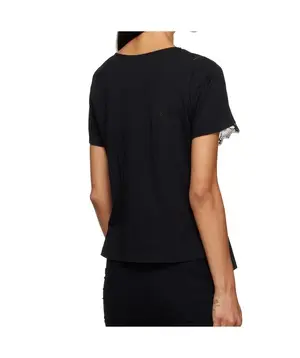 MAISON MARGIELA Lace Trimmed Brocade Top