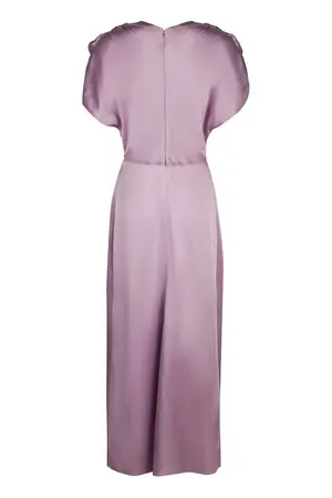 Victoria Beckham Plunge V-neck Satin Midi Dress
