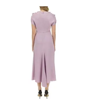 Victoria Beckham Plunge V-neck Satin Midi Dress