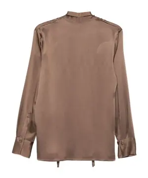Antonelli Firenze Long-sleeve Blouse With Button Cuffs - Brown