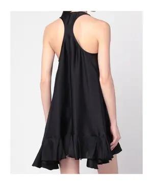 ANINE BING Sleeveless U-neck Dress With Pleated Detailing