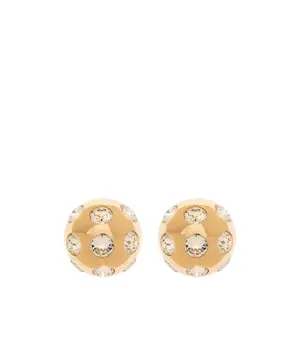 Jacquemus Rond Carré Embellished Earrings - Gold