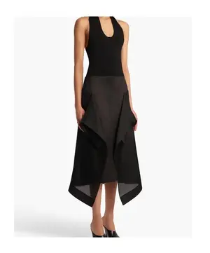 Khaite Nina Ruffled Silk Skirt