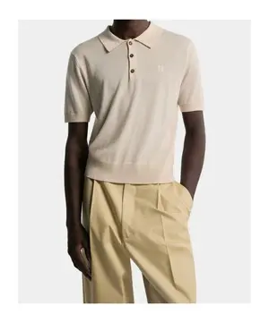 Dsquared2 Short Sleeve Knit Polo Shirt - Light Brown