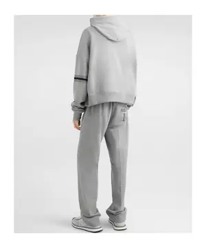 Dolce & Gabbana Dolce Gabbana Logo Printed Jersey Jogging Pants - Gray
