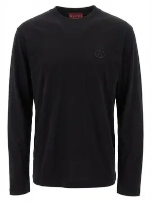Gucci Logo Embroidered Long-sleeve T-shirt