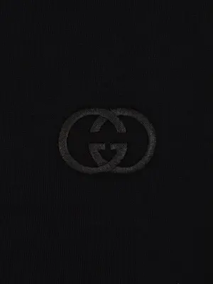 Gucci Logo Embroidered Long-sleeve T-shirt