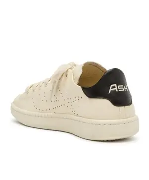 Ash Round Toe Lace-up Sneakers With Perforated Details