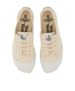 VIVIENNE WESTWOOD Logo Printed Low-top Sneakers - Nude